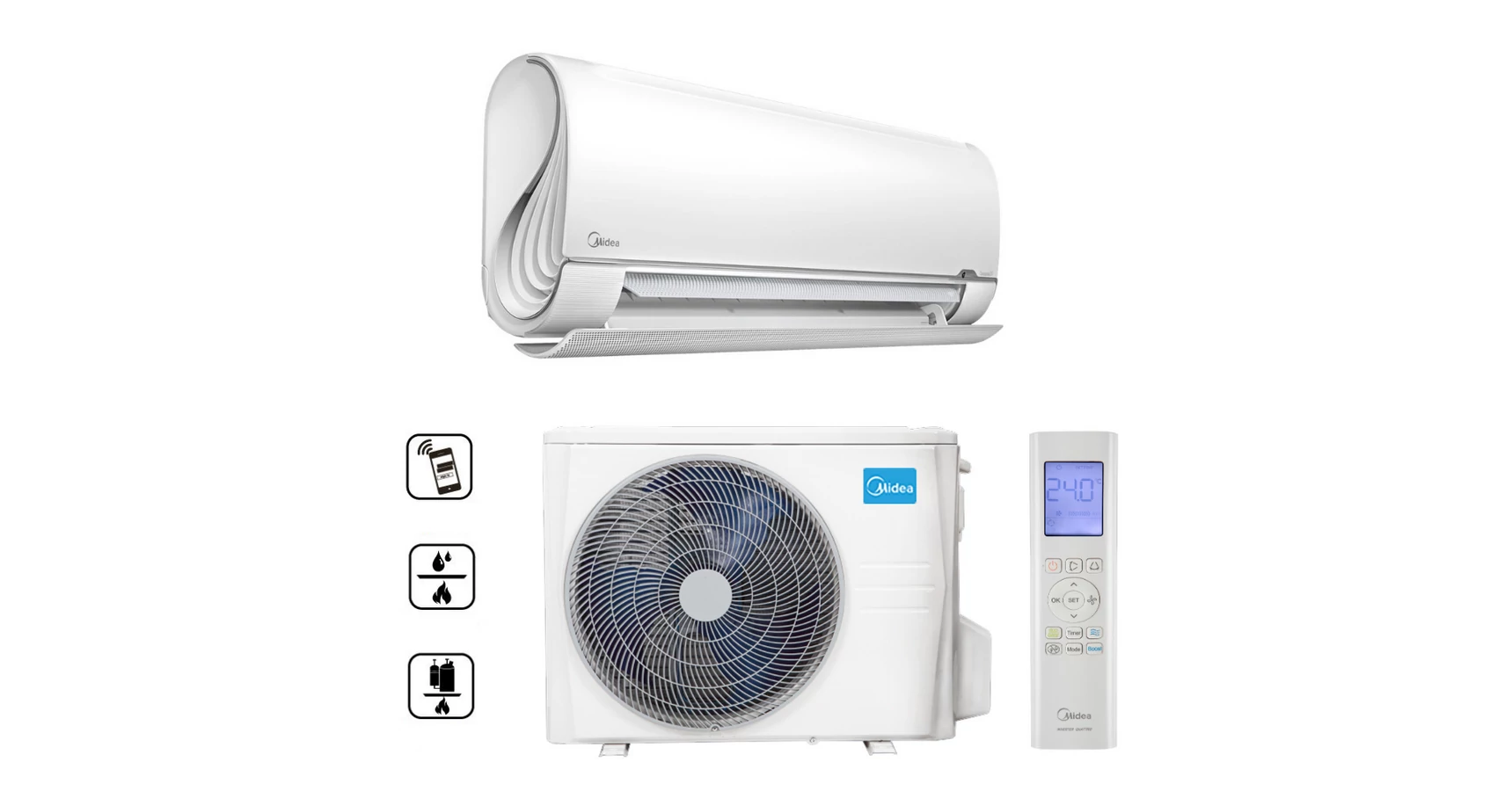 MIDEA BreezeleSS split klíma szett MSF4-12-SP (R32, 3,5 kW) - MIDEA ...